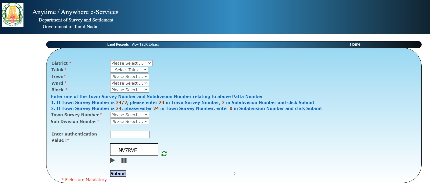 Official Land Records and Security at eservices TN Gov